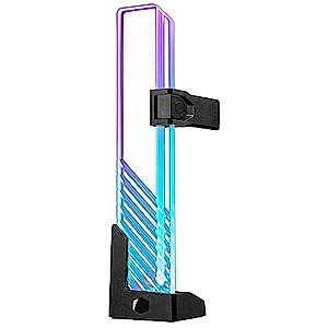 Cooler Master MasterAccessory ARGB GPU Support Bracket, Edge-Lit ARGB Tempered Glass, Universal GPU Bracket, Multiple Orientations (MCA-U000R-GSBTG-00)