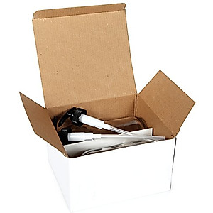 Vivaplex, 2, Large, 16 oz, Empty, Clear Glass Bottles with Black Lotion Pumps