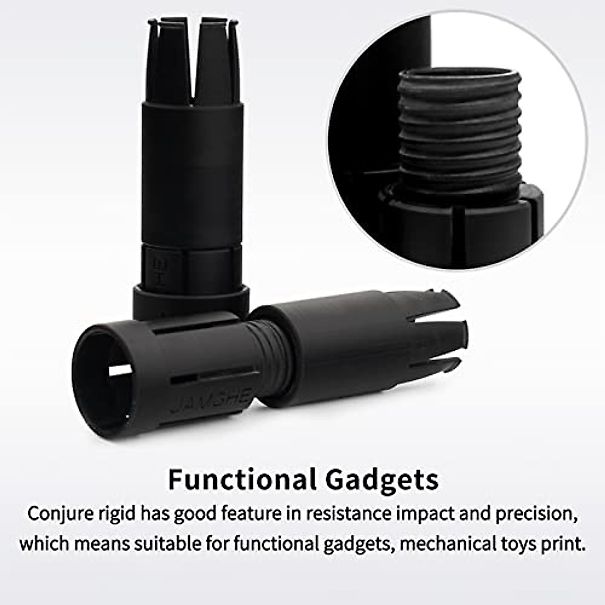 Chitu Systems Conjure Rigid Resin with Engineering-Like Features for Functional Gadgets Resin Printing,Low Shrinkage for Articulated Figure LCD 3D Printing (Black,1000g)