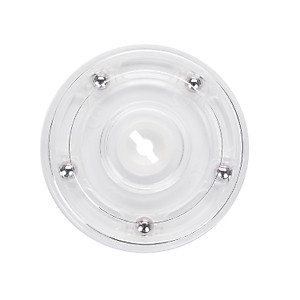 TamBee 4PCS 3Inch Acrylic Lazy Susan Turntable Organizer Revolving Display Base White Acrylic for Spice Rack Table Cake Kitchen Pantry Decorating