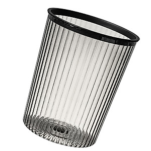WOHPNLE Trash Can Bedroom, Large Capacity Transparent Small Trash Can No Lid Design Office Trash Can with Unique Pressure Ring Office Garbage Cans for Under Desk
