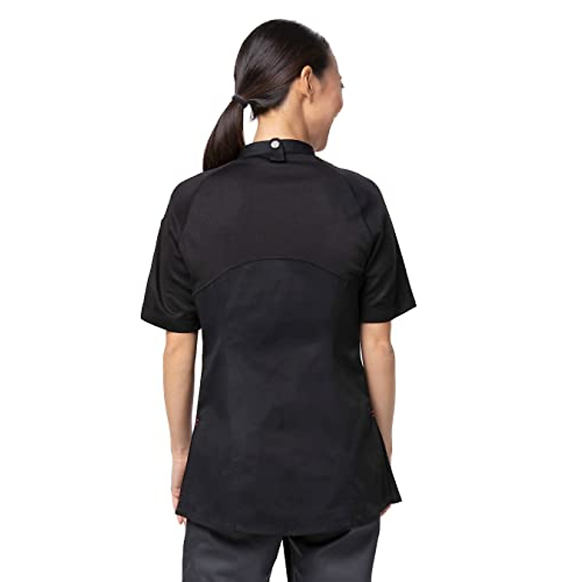 Chef Works Women's Varkala Chef Coat, Black, Large