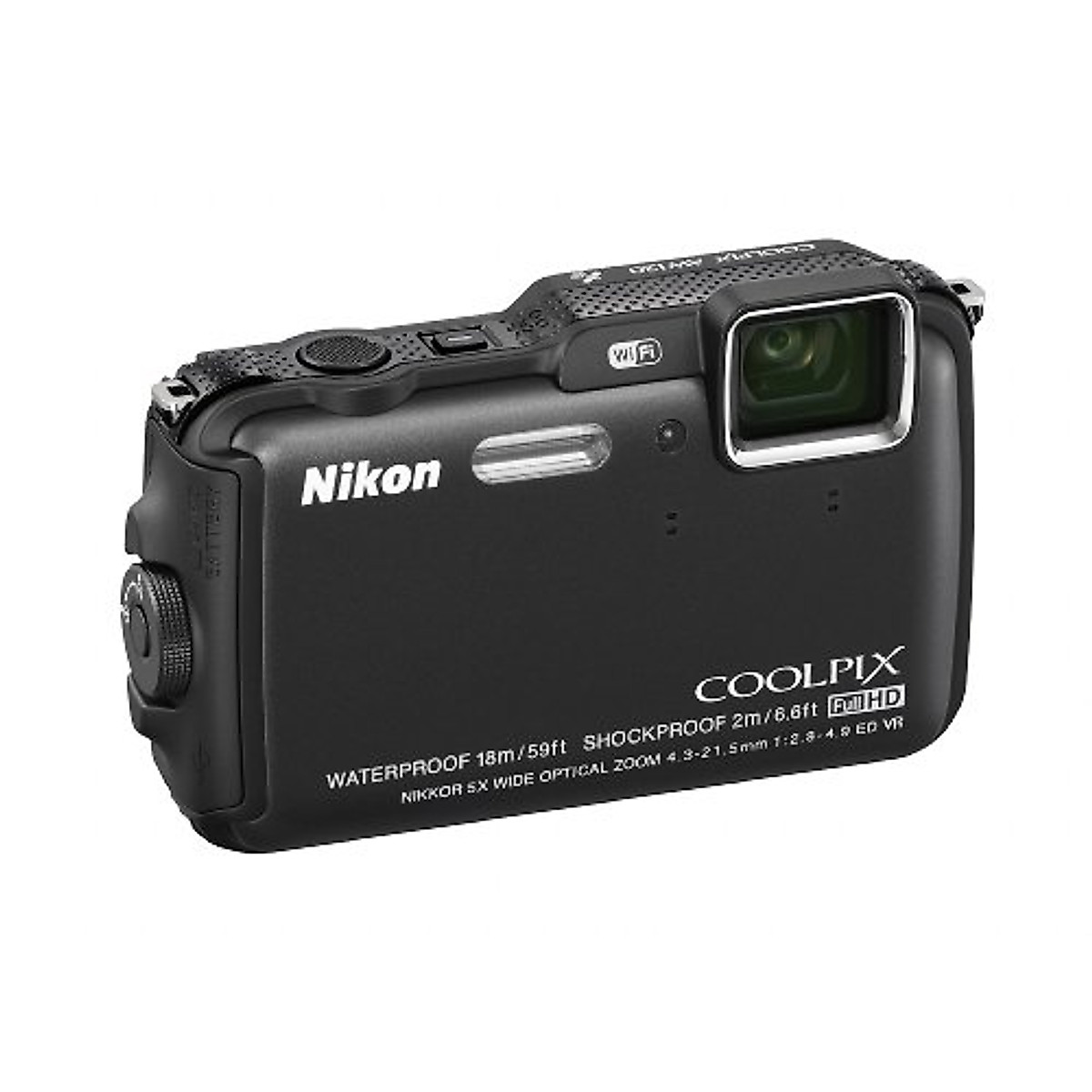 Nikon COOLPIX AW120 16.1 MP Wi-Fi and Waterproof Digital Camera with GPS and Full HD 1080p Video (Black) (Discontinued by Manufacturer)
