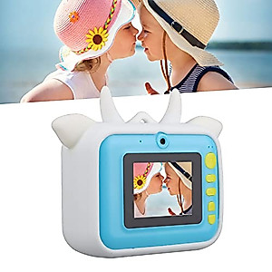 KUIDAMOS Print Camera, Timed Photographing Beautiful Pictures 24MP Camera 180 Degrees Rotating Bigger View for Daily Use