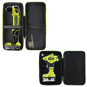 khanka Hard Travel Case replacement for Compatible with Ryobi P737 18-Volt ONE+ Portable Cordless Power Inflator/Ryobi P241 One+ 18 Volt Lithium Ion 130 Inch Pounds 1,100 RPM 3/8 Inch Right Angle Dril