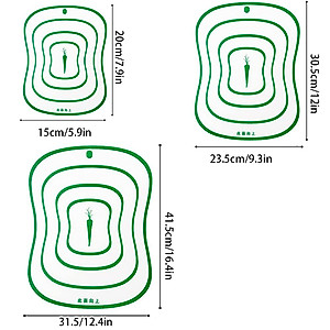 Cutting Board, Transparent Cutting Plate, Plastic Cutting Board, Hangable Kitchen Cutting Board, Frosted Chopping Board(S,green)