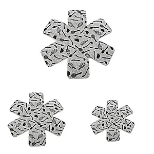 3Pcs Pot and Pan Protectors,3 Different Size Anti-Slip Pan Protectors for Stacking ，Use for Storing Pots, Pans, Frying Pans, Bowls or Other Cooking Utensils(11" × 11"/14" × 14"/15" × 15")