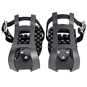 VENZO Compatible with Delta Bike and Bike+ Pedal Toe Clips Cage - Indoor Exercise Indoor Bike Pedal Adapters -Convert Compatible with Look Delta Pedals to Toe Clip Straps– Ride with Sneakers