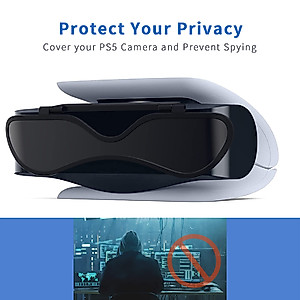 NexiGo Privacy Cover for PS5 Camera, Lens Cover for PlayStation 5 HD Camera, Protecting Privacy and Preventing Dirt, Durable and Sleek Design, Black (Camera NOT Included)