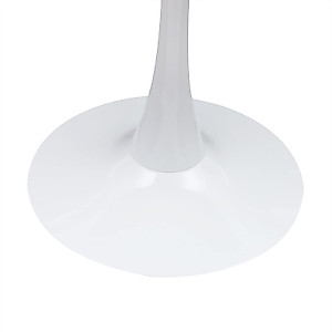 Fichiouy Round Coffee Dining Table with MDF Top Size: 31.5 * 28.7 * 19.7inch, Modern Milk Tea Table Round Pedestal Iron Dining Table Max Load: 165.35LBS