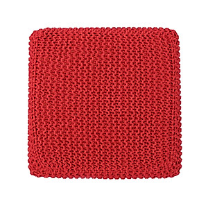 Christopher Knight Home Scott Knitted Foot Stool, Gray, Red