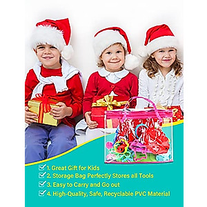 Play Dough Tools Set for Kids - 40PCS Playdough Toys Accessories with Shapes Cutters Extruder Kiddy Dough Tools Kit for Girls Boys