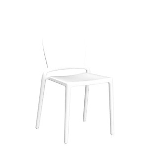 LESHI Dining Chair Modern Kitchen Dining Room Chairs Minimalist Style Creative Design- Set of 2, Premium Plastic, White