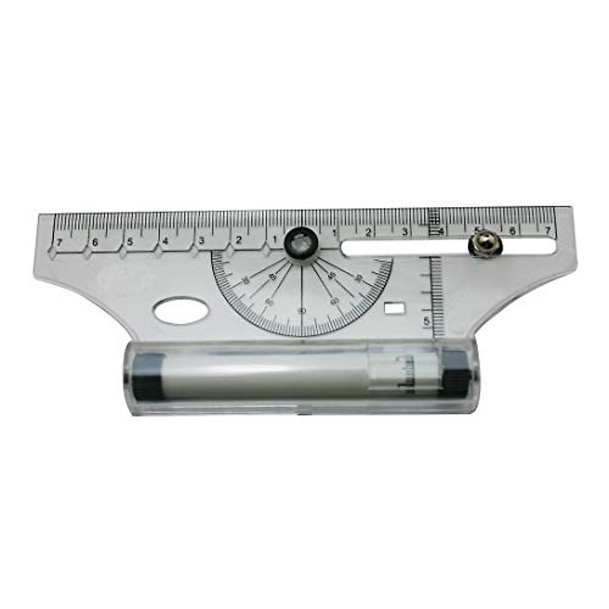 Fenggtonqii Metric Parallel Multi-Purpose Drawing Rolling Ruler Color Clear White Pack of 2