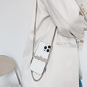 CQUUKOI Phone Lanyard Holder,Phone Clip with Lanyard Metal Crossbody Phone Chain Clip Mobile Phone Buckle Phone Tether Safety Strap Compatible with iPhone, Galaxy & Most Smartphones (Wave Love)