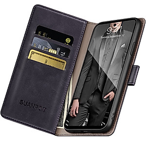 SUANPOT for Samsung Galaxy A53 5G Leather Wallet case with RFID Credit Card Holder Flip Folio Book Phone case Shockproof Cover for Women Men for Samsung A53 case Wallet Black