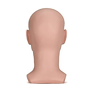MIAOMANZI Bald Female Training Head Cosmetology Mannequin Head for Wigs Making and Display with Free clamp (L30T-202)