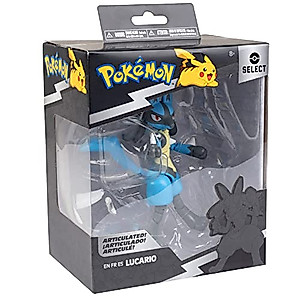 Pokémon 6" Lucario Articulated Battle Figure Toy with Display Stand - Officially Licensed - Collectible Pokemon Gift for Kids and Adults - Ages 8+