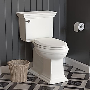 Toilet Seat with Toddler Seat Built in, Potty Training Toilet Seat, Magnetic Kids Toilet Seat, Slow Close, Thicken Plastic Easy to Clean, Removable and Never Loosen,Fits both Adults Child, White 18.5”