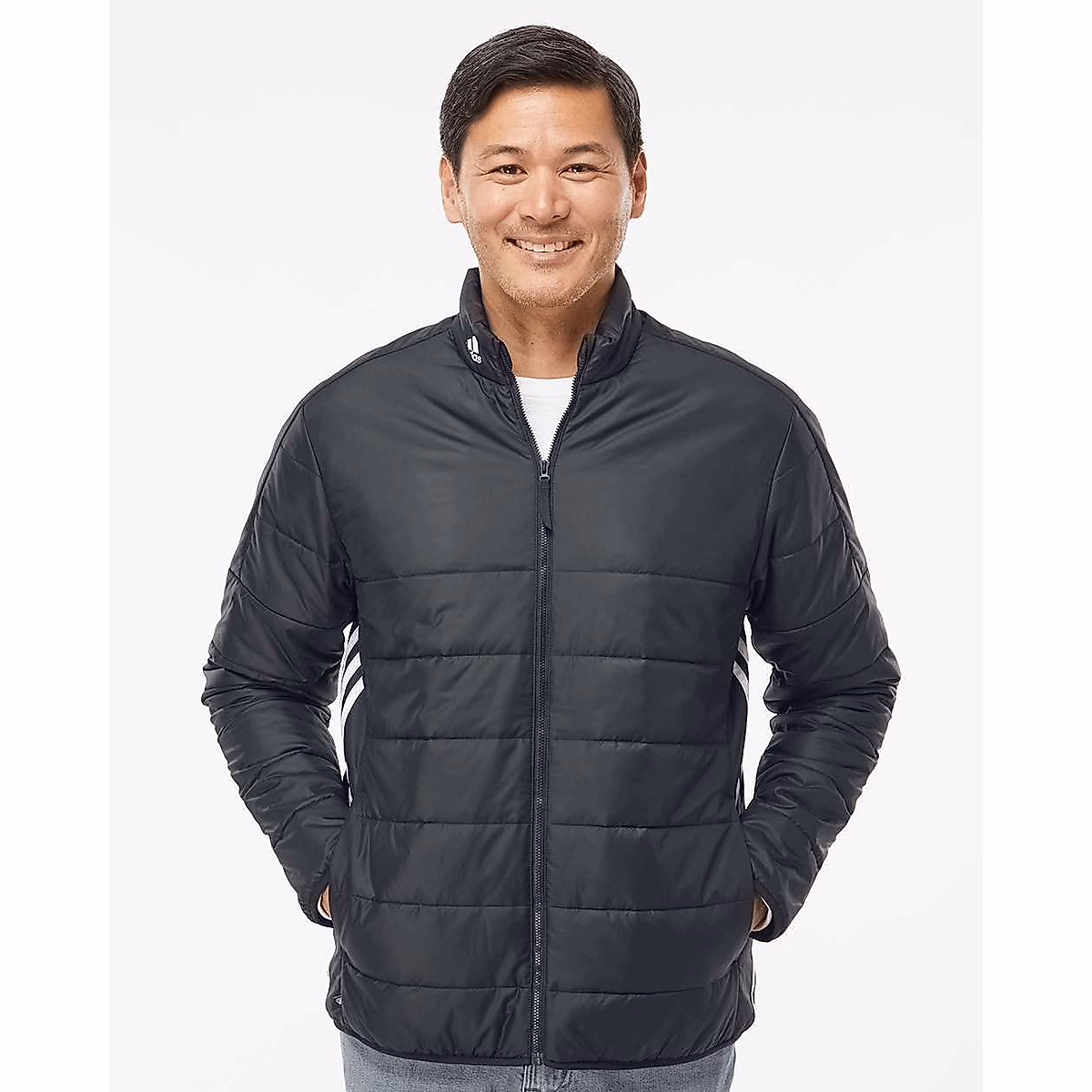 adidas Mens Puffer Jacket, XL, Team Navy Blue