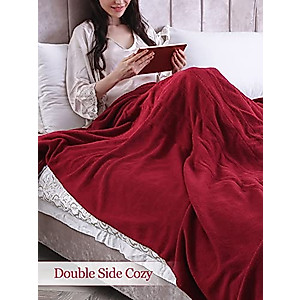 Electric Heated Blanket 62'' x 84'' Twin Size, 4 Heating Levels & 10 Hours Auto Off, Full Body Warming with Fast Heating & Machine Washable, Lightweight Cozy Soft Fleece for Home Use