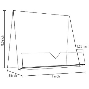 MyGift Premium Clear Acrylic Cookbook Holder Stand, Recipe Book Display Rack