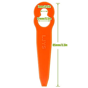 120pcs Replacement Plastic Blades Accessories for STIHL Polycut 2-2 FSA 45 Lawnmower Trimmer Grass Mowing Nylon Blades Garden Lawn Cutter
