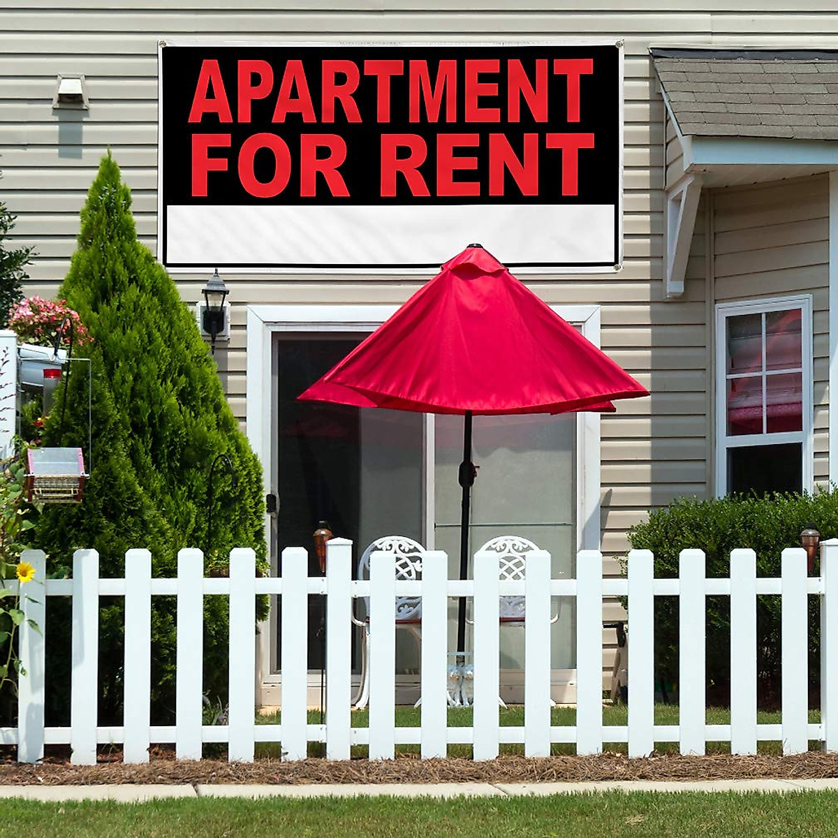 Vinyl Banner Multiple Sizes Apartment for Rent Business A Business Outdoor Weatherproof Industrial Yard Signs Red 4 Grommets 24x36Inches