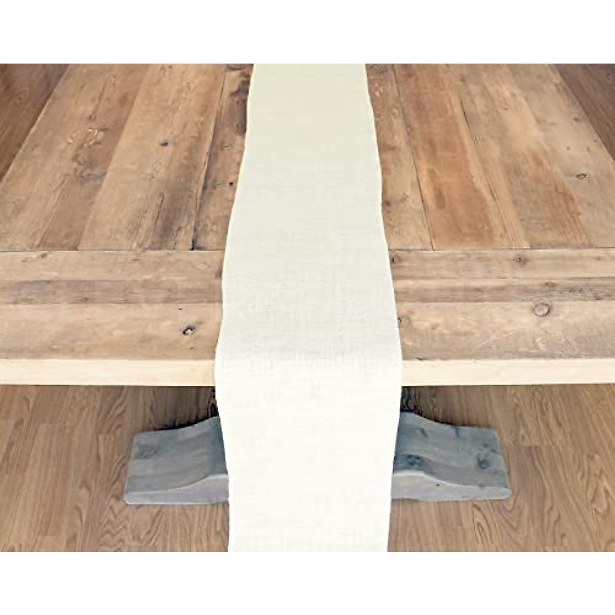 CleverDelights 9" Ivory Burlap Roll - Finished Edges - 5 Yards - Jute Burlap Fabric