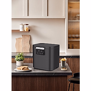 POWIFY Electric Compost Bin Kitchen 4L Capacity Composter Bins Outdoor Indoor with Tri-Blade, Smart Waste Dispenser Countertop Compost Machine with Lid Auto-Cleaning Cycle Odorless