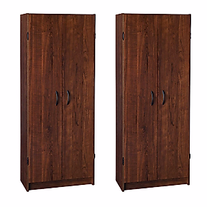ClosetMaid 1308 Freestanding Organization Pantry Cabinet, Dark Cherry (2 Pack)