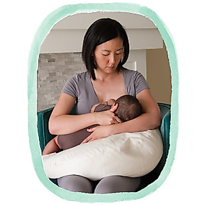 The Nesting Pillow- Organic Nursing Pillow with Washable Slipcover (Paloma)