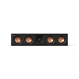 Klipsch Reference Premiere RP-404C II Center Channel Speaker with Shallow-Depth Sealed Design and 4” Cerametallic Woofer for Crystal-Clear Home Theater Dialogue in Ebony