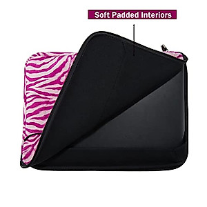 Soft Luxurious Animal Print 13.3 inch Sleeve Case Laptop Pouch Bag for MacBook Air/Pro 13, Samsung, Lenovo, HP, Dell, Google Chromebooks