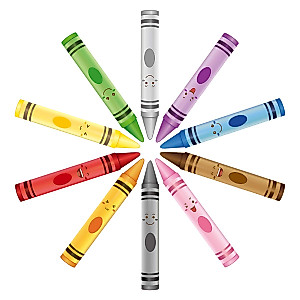 Crayon Wall Decals 10 Color Sticker for School Classroom Art Room Decoration