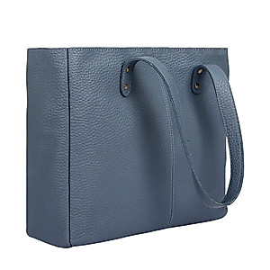 KomalC Leather Tote Bag for Women Purse Satchel Travel Bag shopping Carry Messenger Multipurpose Handbag (15 INCH, Blue)