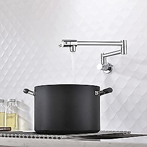 Classic Kitchen Tap Brass Kitchen Faucet 360°Rotation Kitchen Sink Mixer Double Joints and Single Cold Kitchen Mixer Tap Foldable Double Handle Sink Taps,Brushed/Brushed Gold