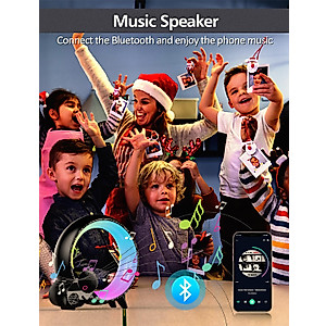 Smart Night Light for Kids,Wake Up Light Sunrise Alarm Clock,Ambient Light & Sleep Assistant 15 Soothing Sounds Baby Night Light,App,Bluetooth Speaker,Bedside Lamp,Timer,Remote Control,Ideal for GIF