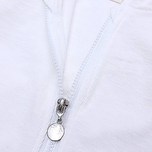 Motteecity Baby Toddler Boys Clothes Unisex Cute Bunny Long Sleeves Zipper Romper (3M, White)