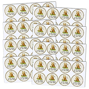 Stickers with A Little Yummy for Your Yummy 64 Pcs, 2 inches Stickers for Winnie The Pooh Stickers, Gift for Party Favors, Baby Shower, Honey Jar, Wedding Favors