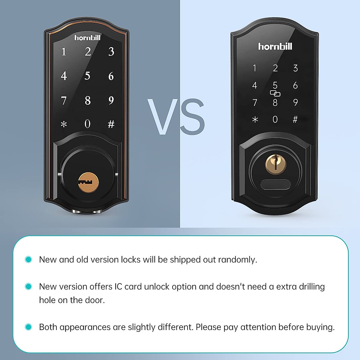 WiFi Smart Door Lock,Hornbill Keyless Entry Keypad Deadbolt with Gateway Remote Control Digital Front Door Lock Bluetooth Electronic Auto Lock Touchscreen Work with Alexa Code for Home Office Airbnb