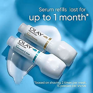 Gillette Venus Radiant Skin Seaweed & Aloe Olay razor moisturizer refills, 4ct, White
