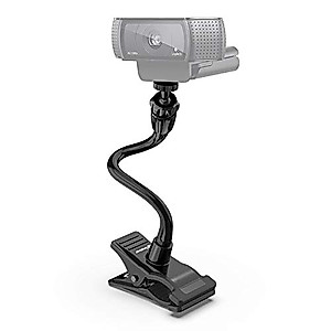 Smatree Webcam Stand, Flexible Jaws Clamp Clip Mount Holder Compatible for Logitech Webcam C925e C922x C922 C930e C930 C920 C615, GoPro Hero 11/10/9/8/7/6/5, Arlo Ultra/Pro/Pro 2/Pro 3