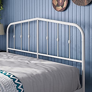 Zinus Heidi Metal Platform Bed Frame / Steel Mattress Foundation / No Box Spring Needed / Easy Assembly, White, Full