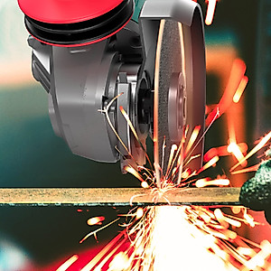 HYCHIKA 18V Power Angle Grinder,Cordless Grinder with 4.0Ah Battery and Fast Charger,8500RPM,5Pcs 4-1/2" Disc,3-Position Auxiliary Handle for Cutting and Grinding