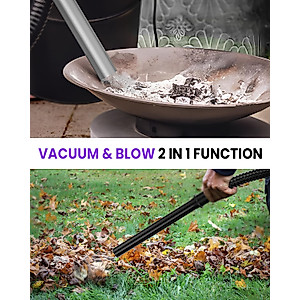 VANPORE Ash Vacuum for Pellet Stoves: 5.2 Gallon Fireplace Ash Vac with 1200w Powerful Suction & Wheeled Base - Ash Vacuum Cleaner for Fireplaces, Pellet Grill, Wood Stove, Fire Pits