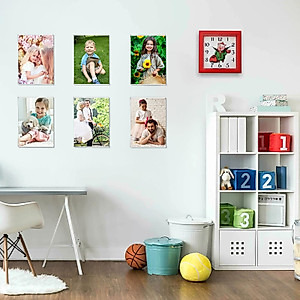 Ludery 5x7 Acrylic Picture Frame,Set of 6,Clear Photo Frame Display 5x7 Pictures, Wall Mounted Clear Photo Frame Display Pictures for Home, School, Office