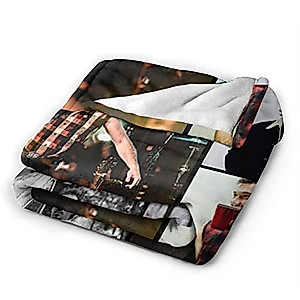 Ultra-Soft Blanket Collage Singer Blanket Flannel Blanket Portable Throw Blanket for Living Room Couch Sofa Car Fans Gift 50"x40"