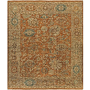 Hauteloom Dash Wool Living Room, Bedroom Area Rug - Traditional - Dark Red, Tan, Black - 8' x 10'