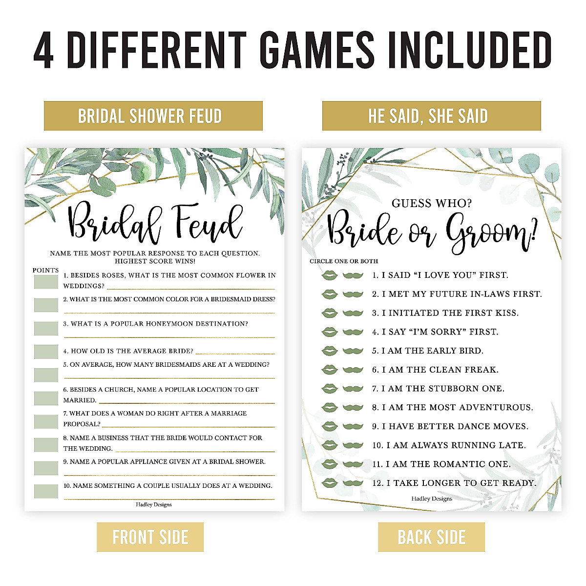 40 Greenery Funny Bridal Shower Games 20 Guests - Wedding Games For Bridal Shower Games For Guests, Couples Wedding Shower Games For Couples, Guess The Dress Bridal Shower Game, Bridal Party Games